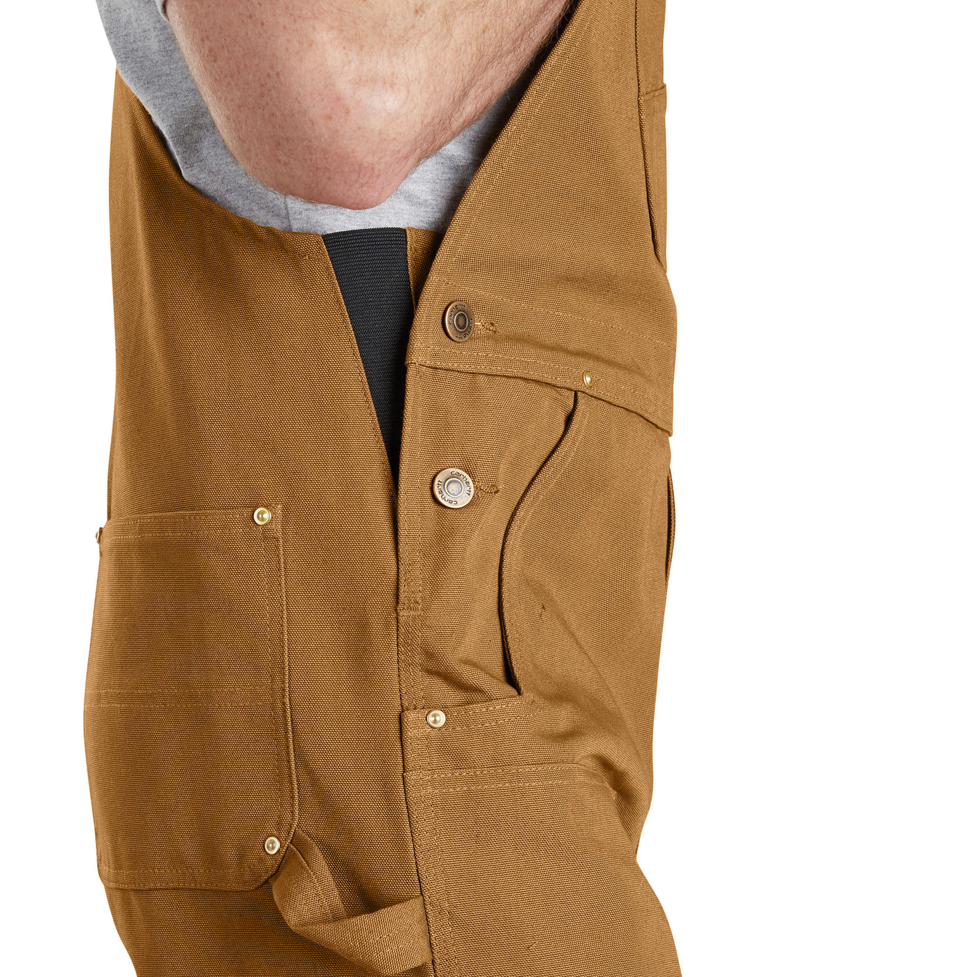 Carhartt 102776-211 Relaxed Fit Duck Bib Overall in Carhartt Brown